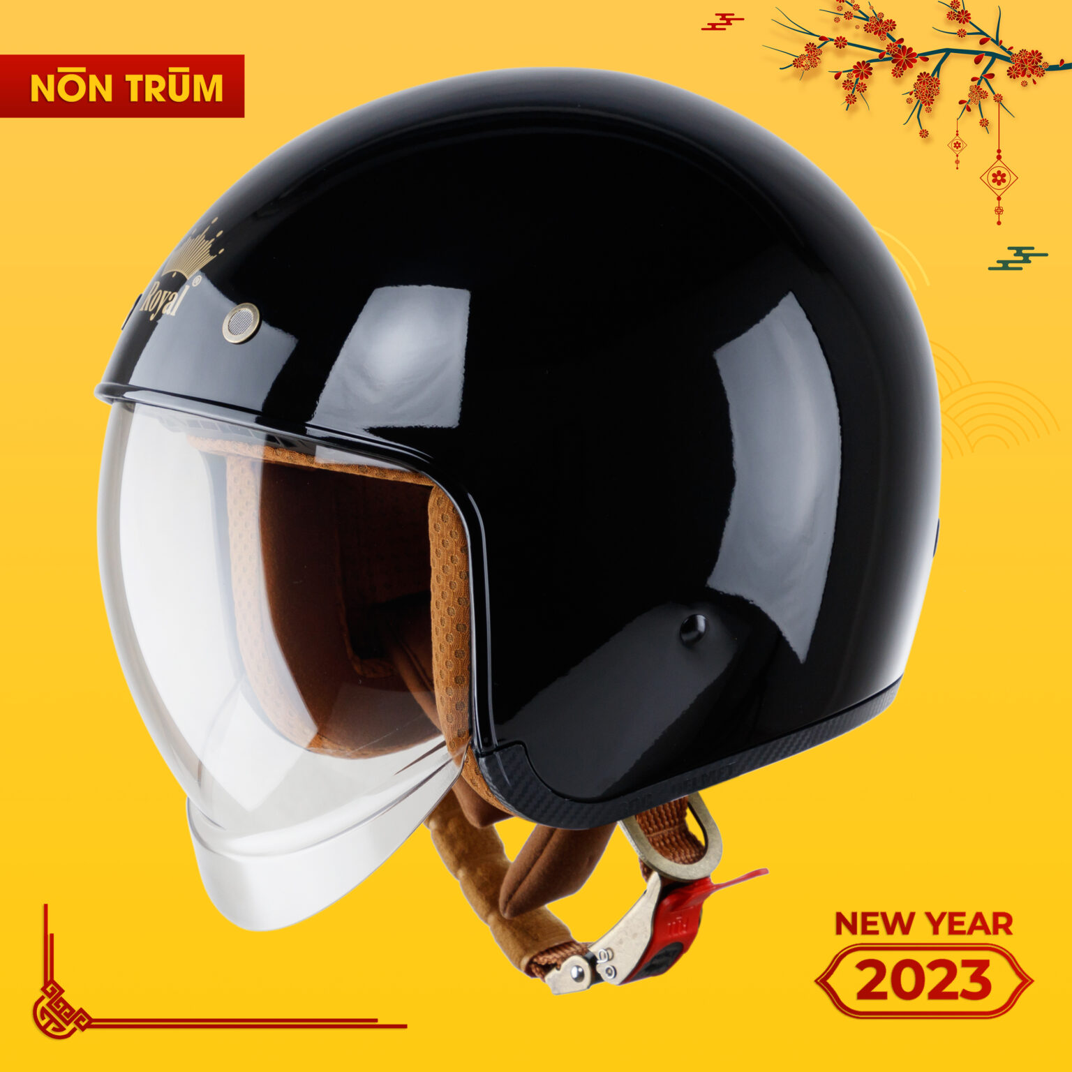 Royal M139 Đen Bóng Kính Âm Chính Hãng | Freeship