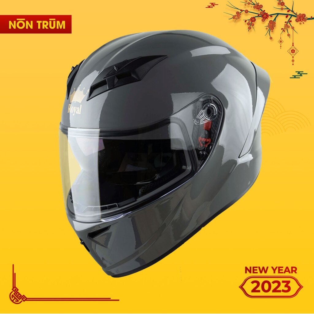 Nón Royal M266 Xám Bóng Chính Hãng | Giá Tốt | Nón Trùm
